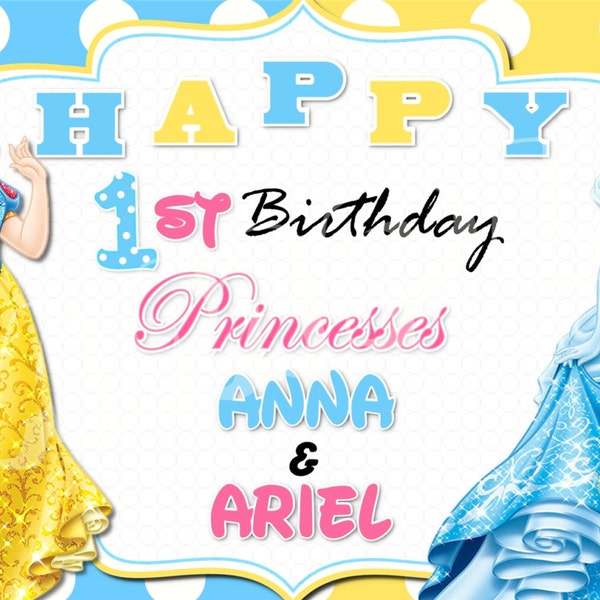 Happy Birthday Cinderella Banner - Etsy