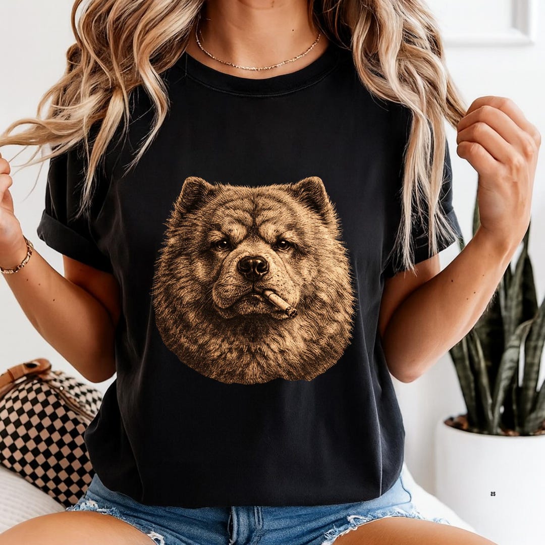 Smoking Chow Chow Shirt, Funny Dog Face Shirt, Edgy Meme T Shirt, Chow ...