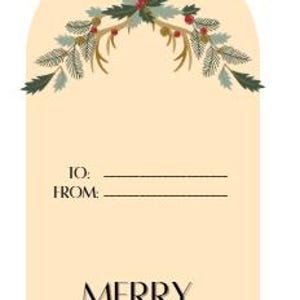 Simple and Sleek Greenery Christmas Gift Tags - Etsy