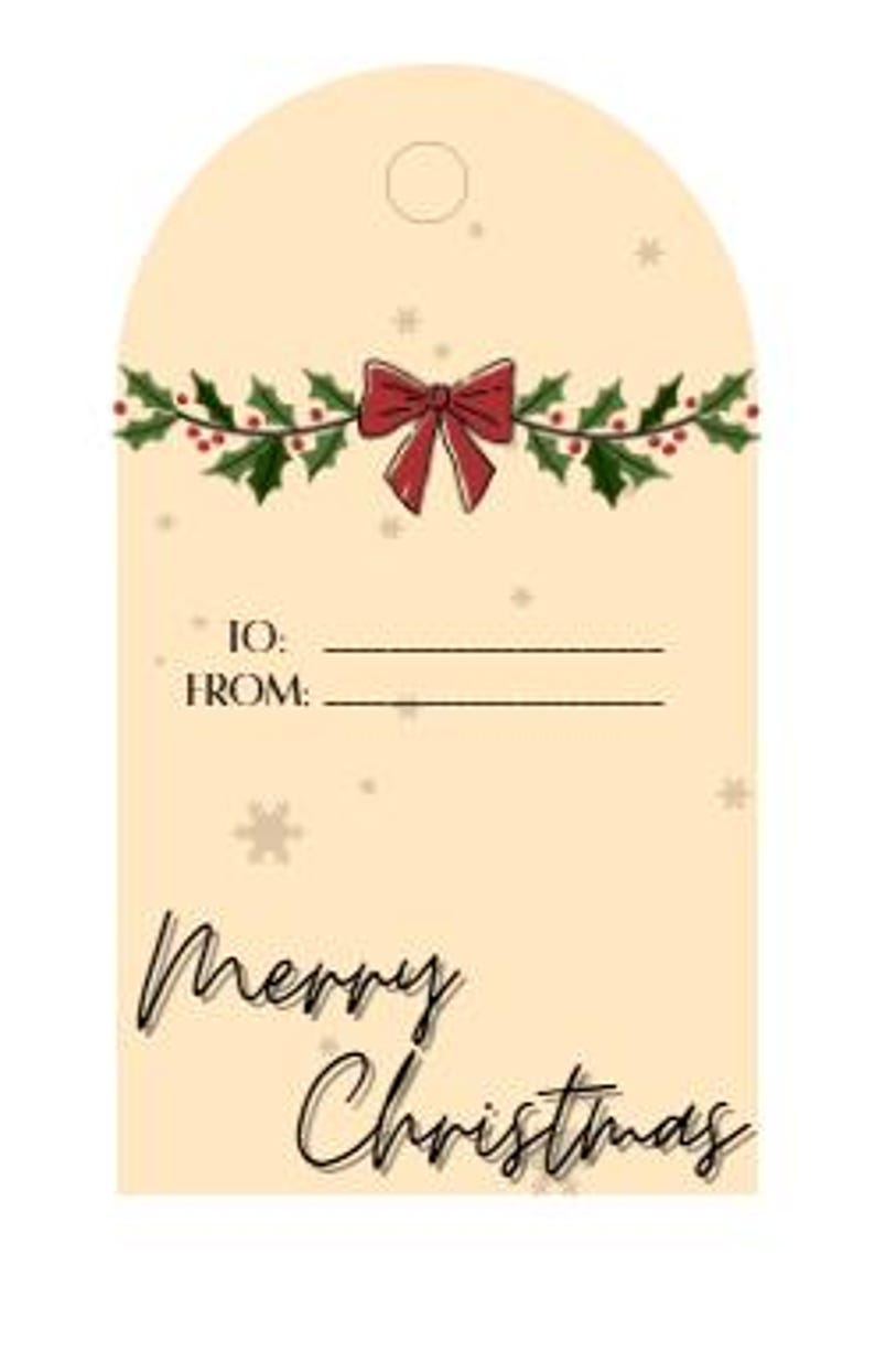 Simple and Sleek Greenery Christmas Gift Tags - Etsy