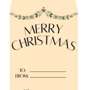 Simple and Sleek Greenery Christmas Gift Tags - Etsy