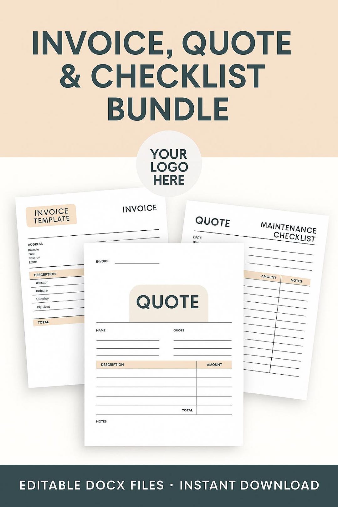 Editable Business Invoice Template (A4) | Professional Invoice for ...