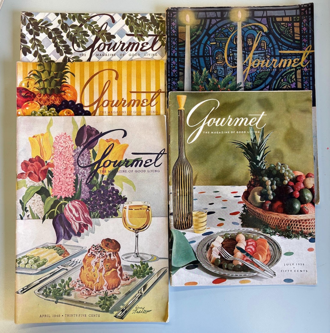 Set of 5 Vintage Gourmet the Magazine of Good Living Magazines From ...