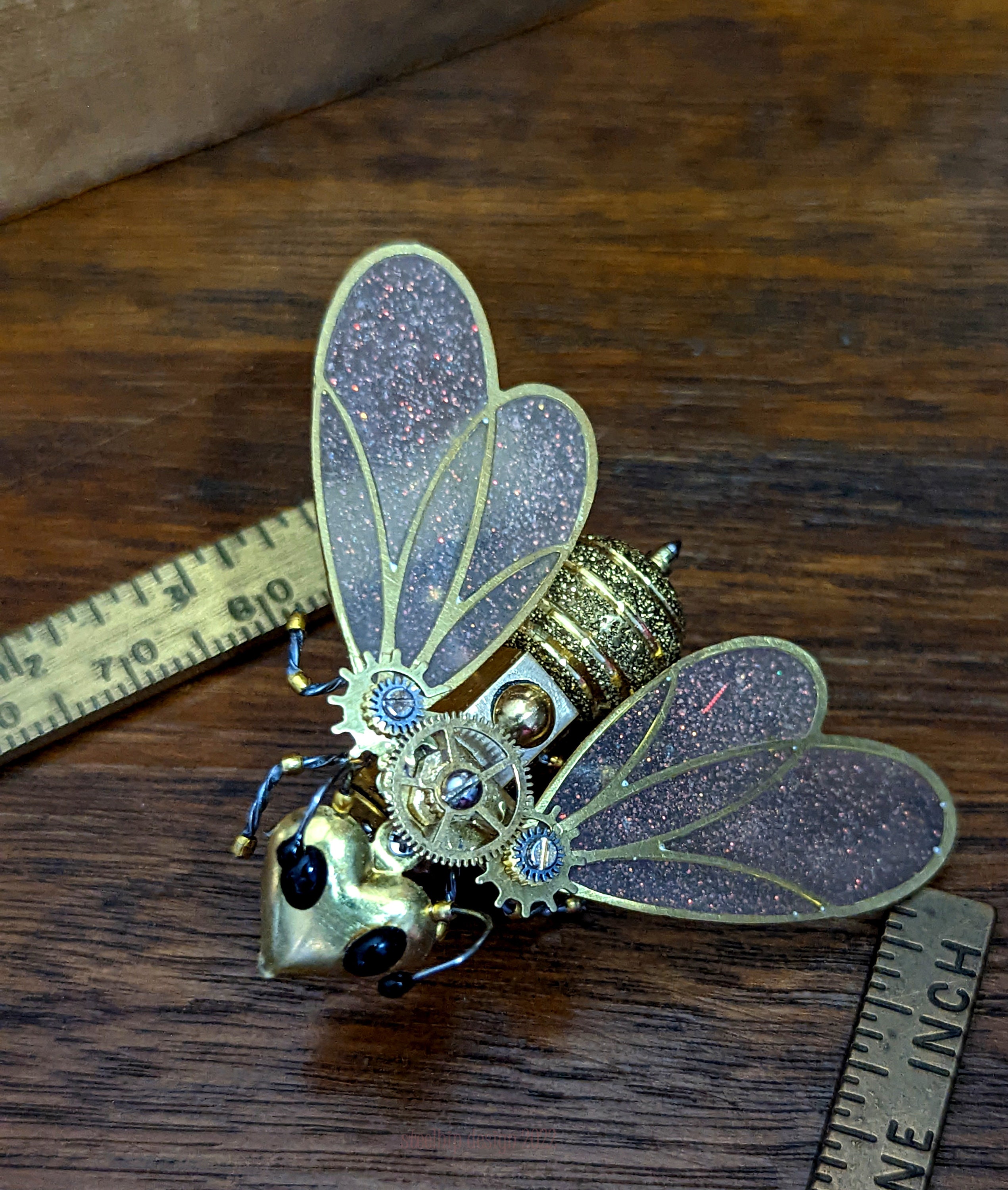 Custom Commission Mechanical Steampunk Bee. Industrial Winged Insect ...