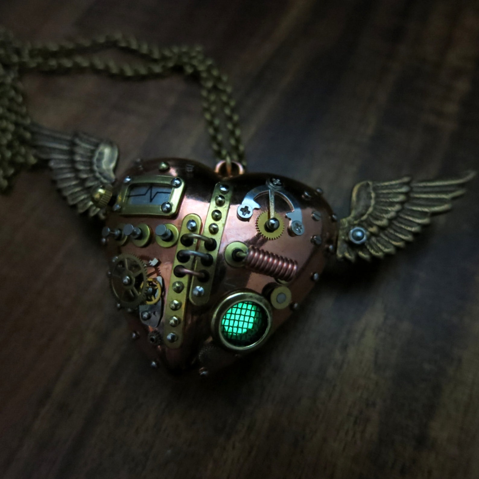 Reserved Do Not Buy Flying Heart Necklace Heart With Wings - Etsy