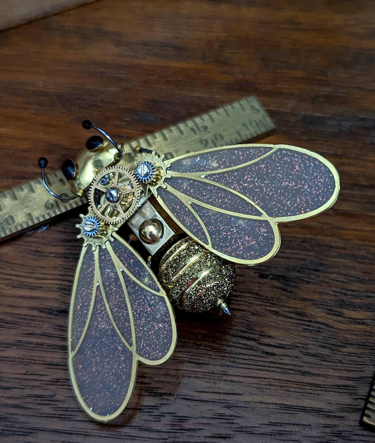 Custom Commission Mechanical Steampunk Bee. Industrial Winged Insect ...
