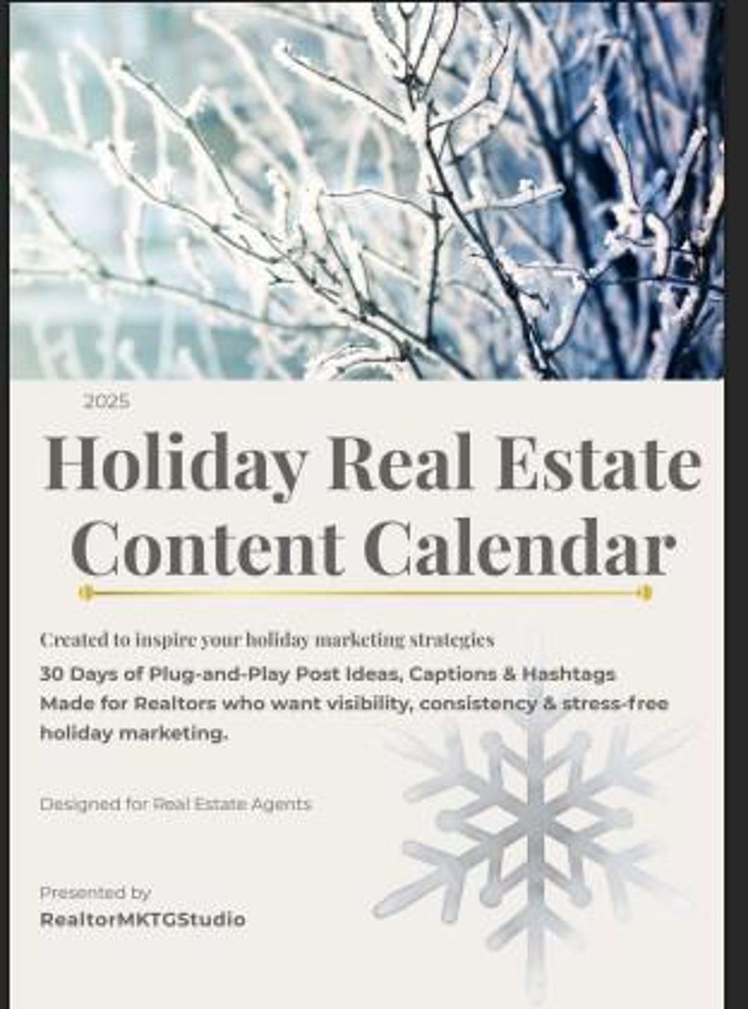 Holiday Realtor Content Calendar | 30 Real Estate Post Ideas + Captions ...