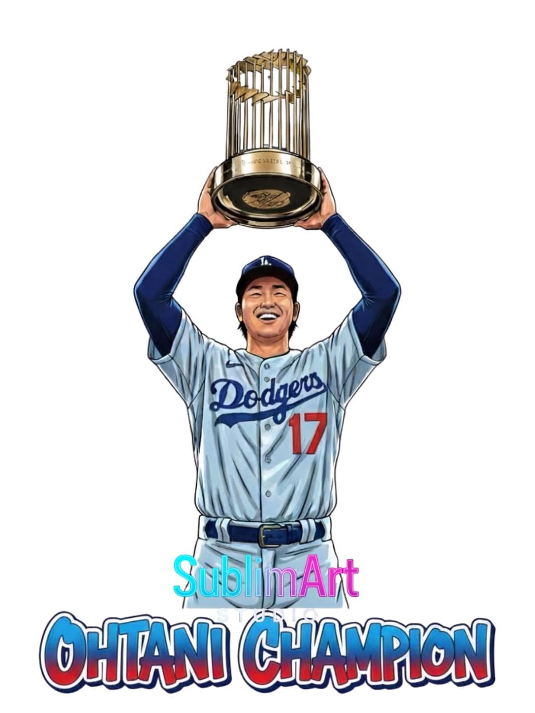 Shohei Ohtani Champion Digital Art - Dodgers MLB Baseball Printable ...