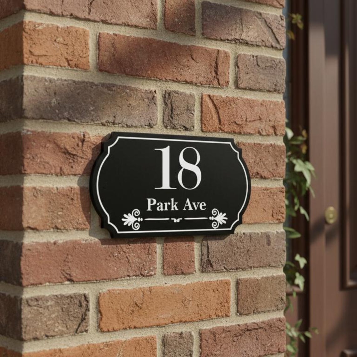 Personalized Vintage House Number Sign – Custom Metal Address Plaque - Etsy