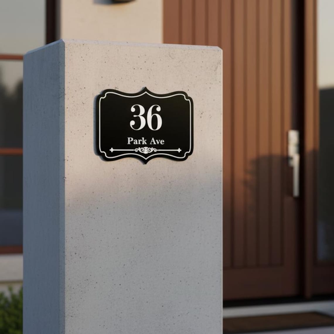 Personalized Vintage House Number Sign – Custom Metal Address Plaque - Etsy