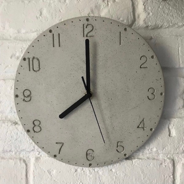 Concrete Clock - Etsy