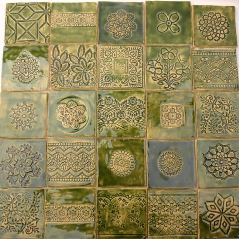 KK38 Green Lace Tiles, 25 Psc 2,69 Sq.ft - Etsy