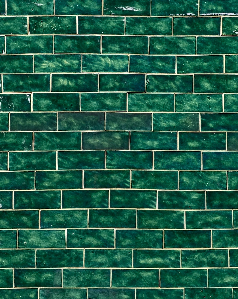 CEG Bottle Green Brick Ceramic Tiles - 57pcs - 0,5m2 = 5,38 Sq.ft - Etsy