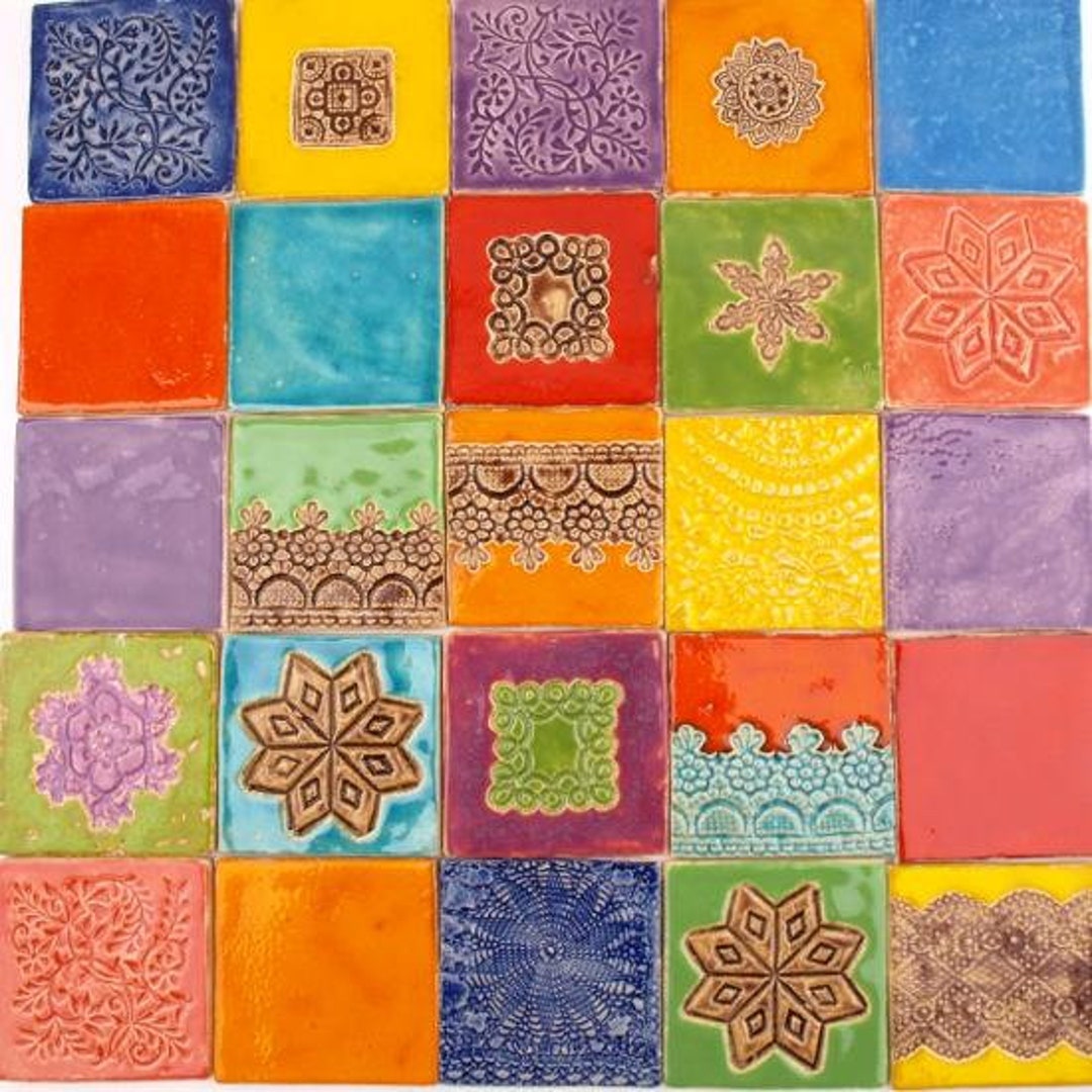 KK47 Mix Colors Ceramic Tiles - 25 Pcs - 0,25m2 = 2,69 Sq.ft - Etsy