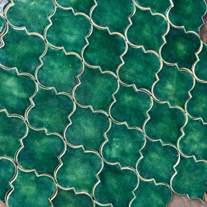 CAS Moroccan Tiles, Casablanca, Oriental, Green Ceramic Tiles Unique ...