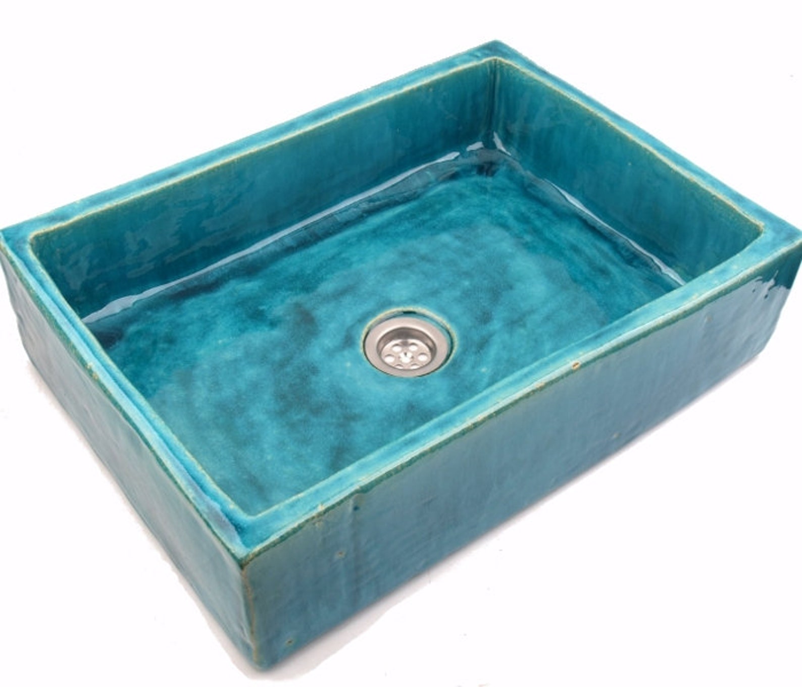 UM17 Big Turquoise Rectangular Sink Overtop Washbasin - Etsy