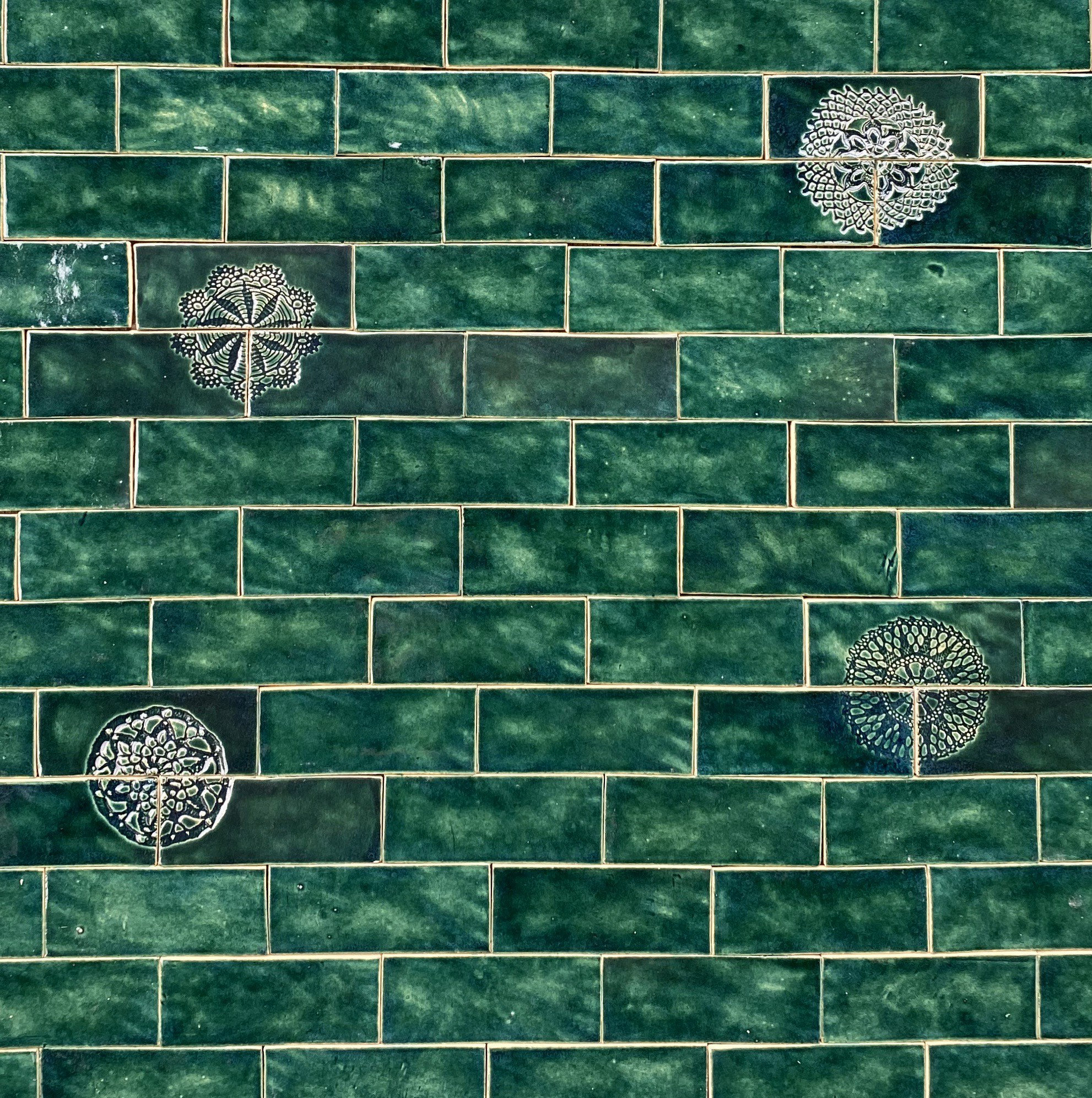 CEG SAMPLE SET Green Brick Tiles 5pcs. | Etsy