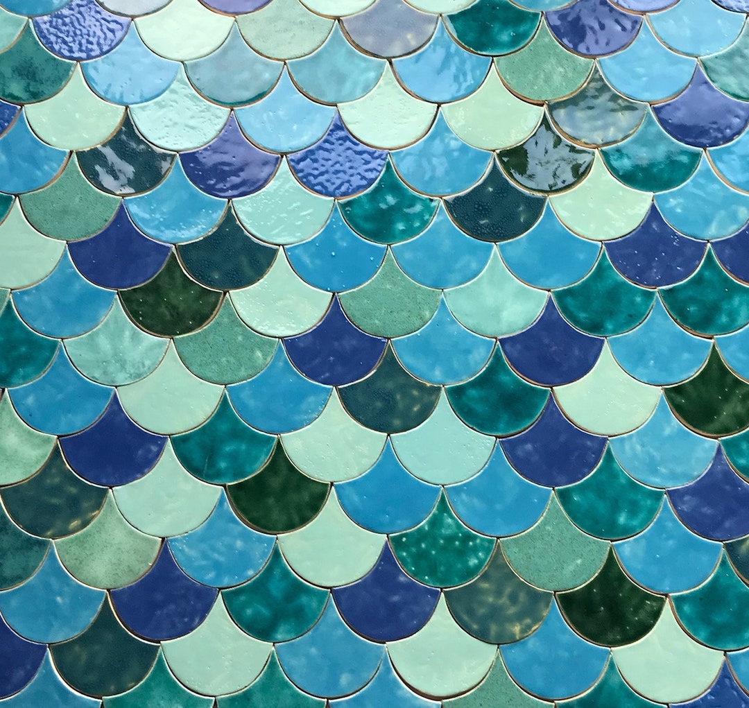 RL SAMPLE SET Fish Scales Tiles - 5 Pcs. - Etsy