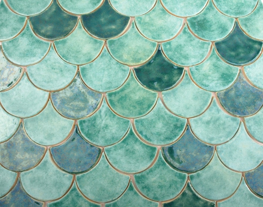 Fish Scales Tiles, Unique Tiles, Original, Unusual Tiles - SAMPLES - Etsy