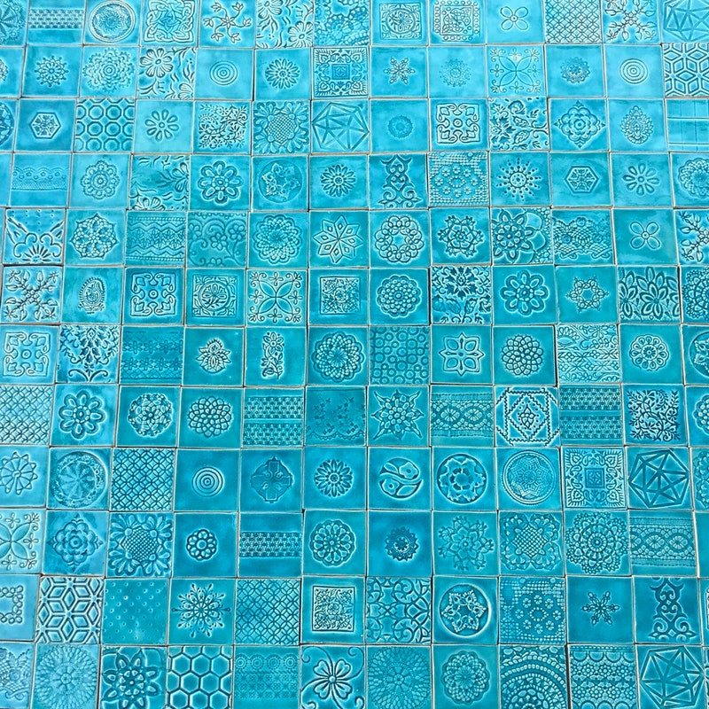 Turquoise Tiles - Etsy