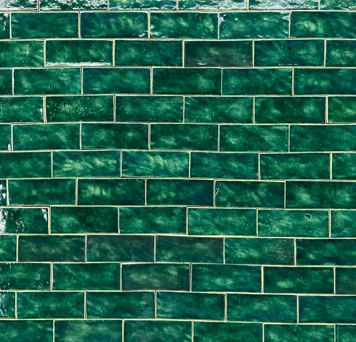 CEG SAMPLE SET Green Brick Tiles 5pcs. | Etsy