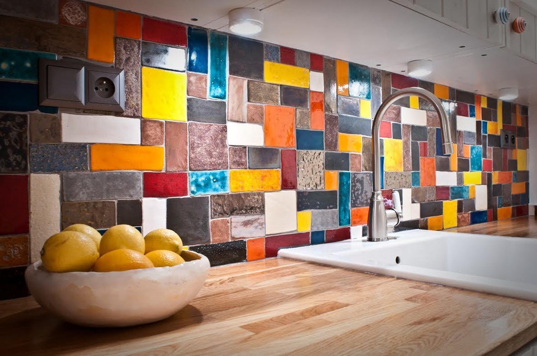 KG1 Tetris Ceramic Tiles. A Colorful Mix - Set of 0.25 M2 - 2,68 Sq.ft ...