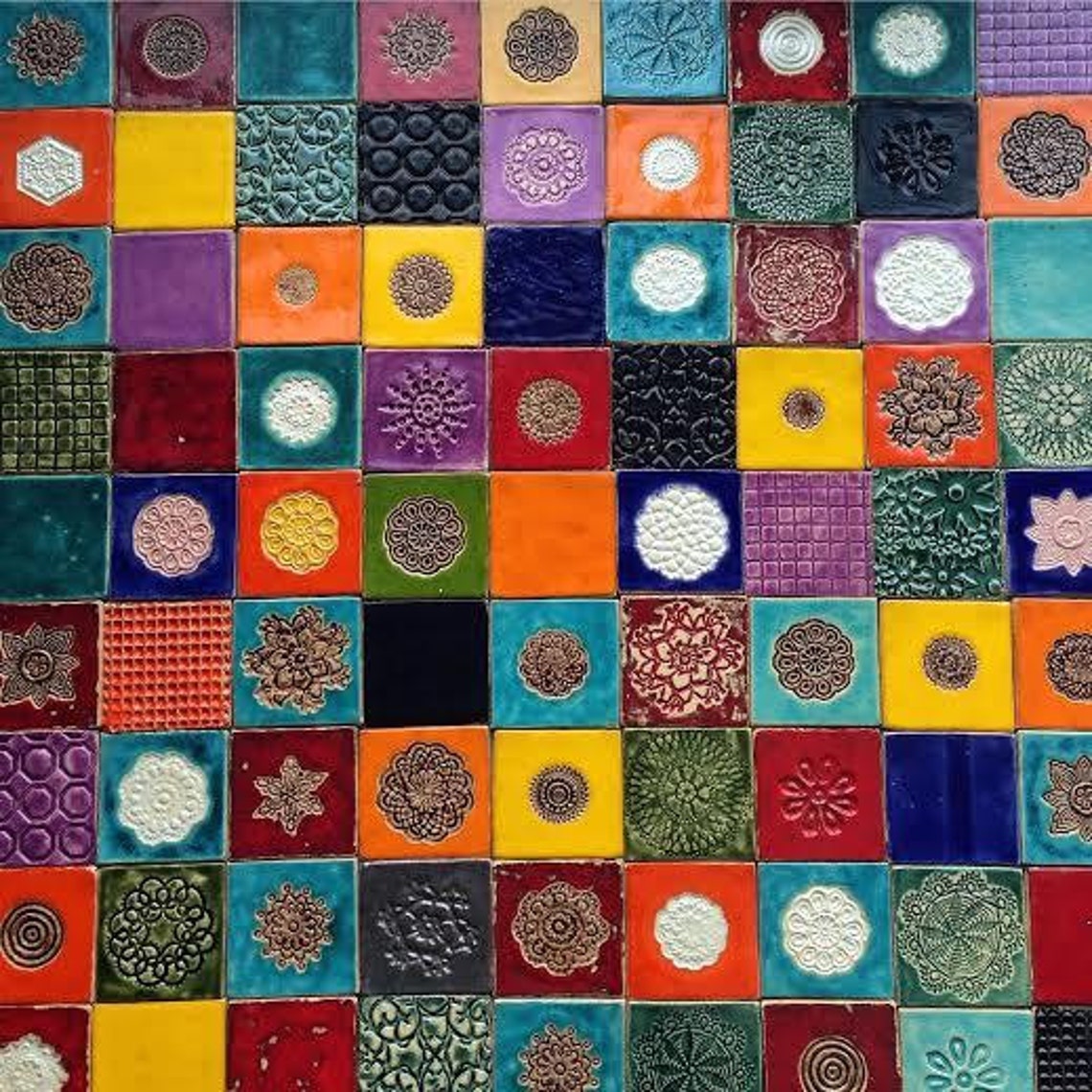 KK501 Colorful Mix Cramic Tiles 50 Pcs 05m2 538 Sq.ft - Etsy