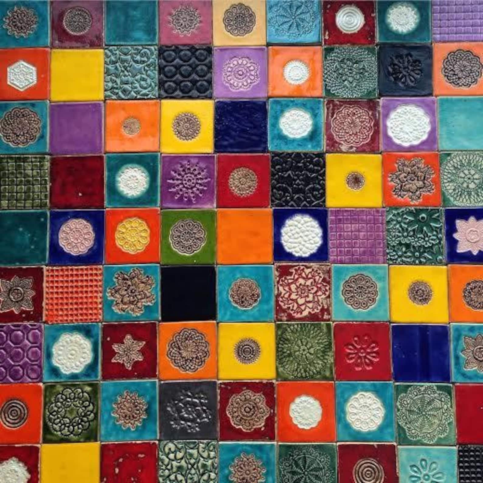 KK501 Colorful Mix Cramic Tiles 50 Pcs 05m2 538 Sq.ft - Etsy