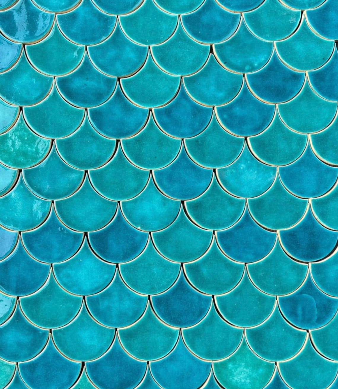 Handmade Ceramic Fish Scale Tiles, Unique Design SAMPLES - Etsy
