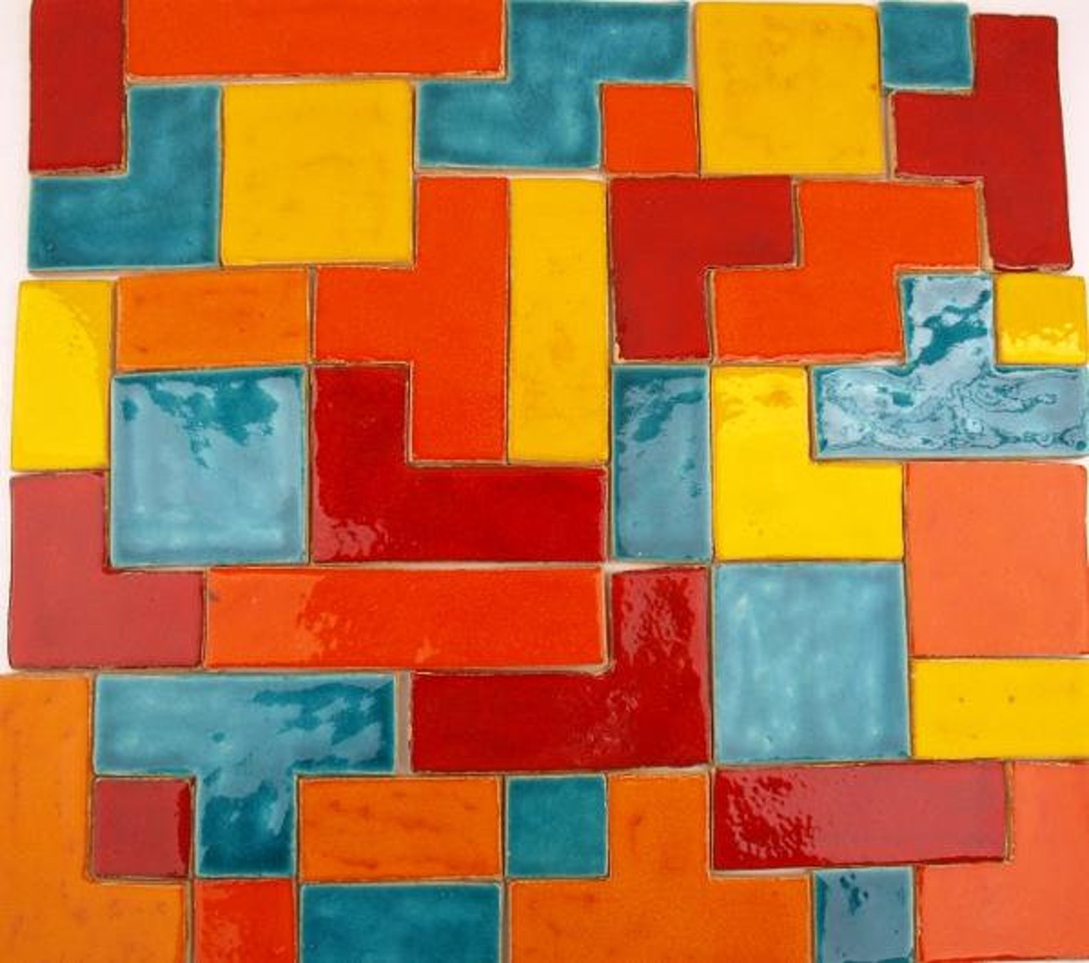 KG1 Tetris Ceramic Tiles. A Colorful Mix Set of 0.25 M2 - Etsy