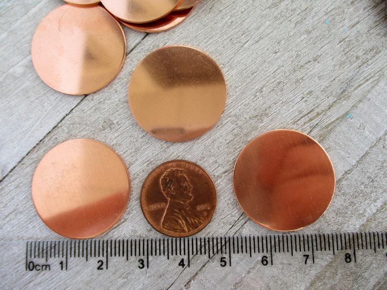 18G 1 Inch Premium Copper Disc Stamping Blanks Set of 2 or | Etsy