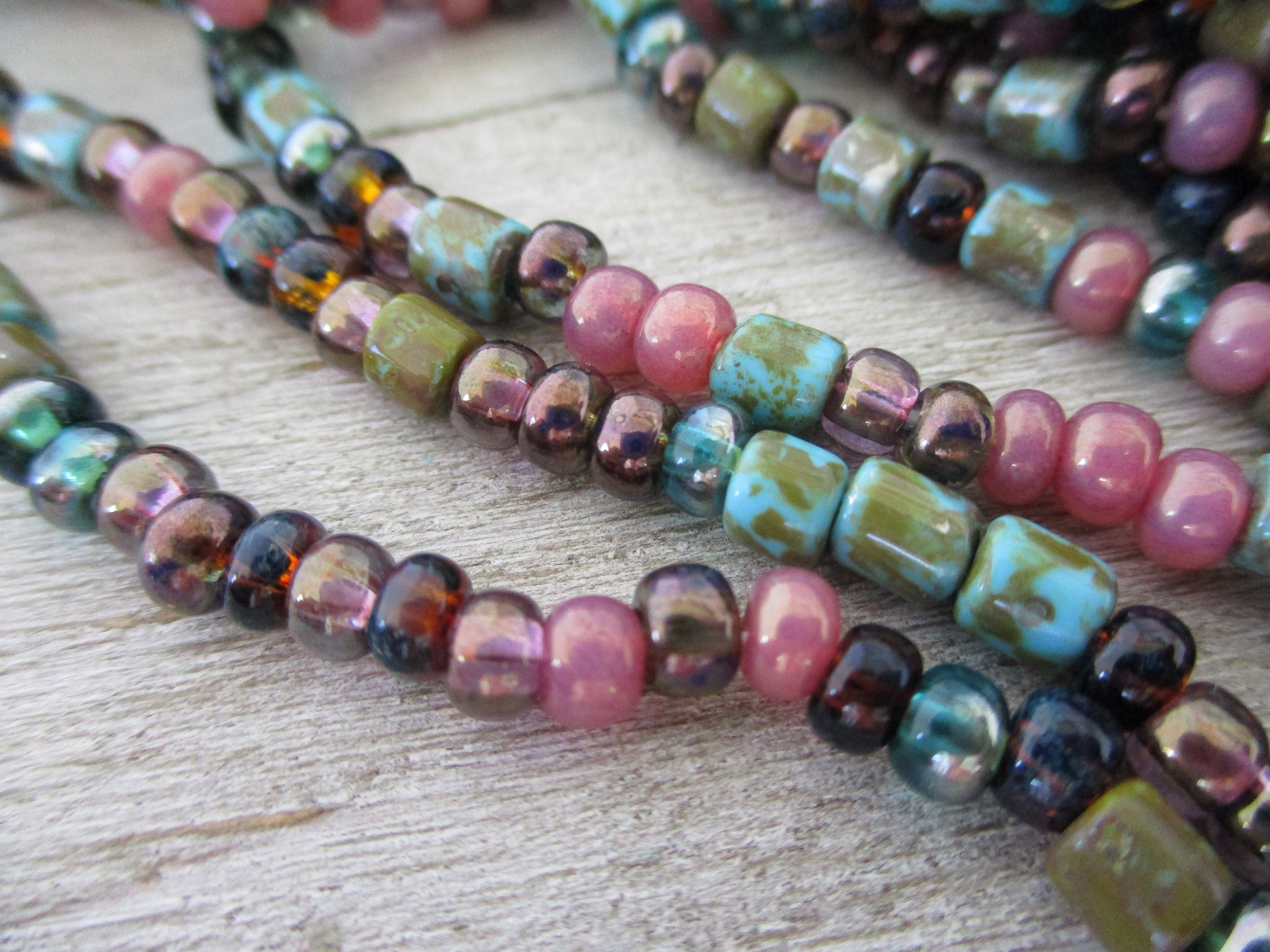 6/0 Painted Tea Cup Bead Mix Full Strand Approx 160 Beads - Etsy