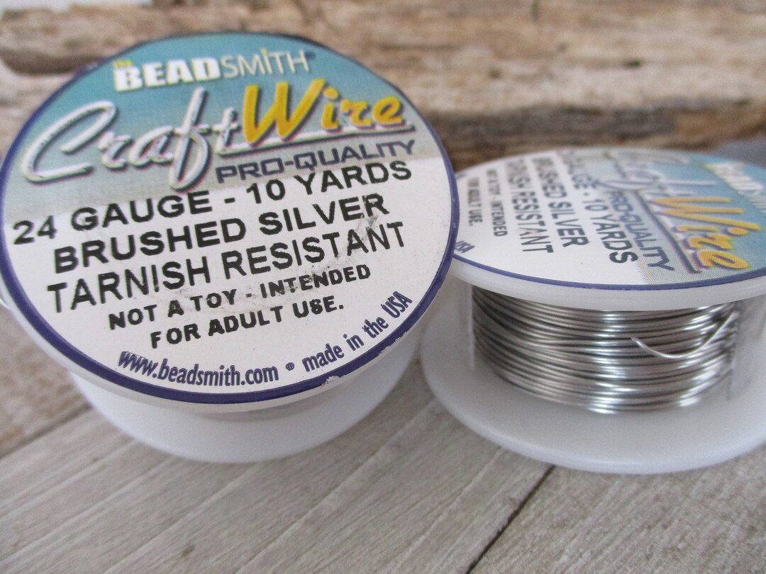24G Brushed Silver Craft Wire 10 Yards Pro Quality Beadsmith - Etsy