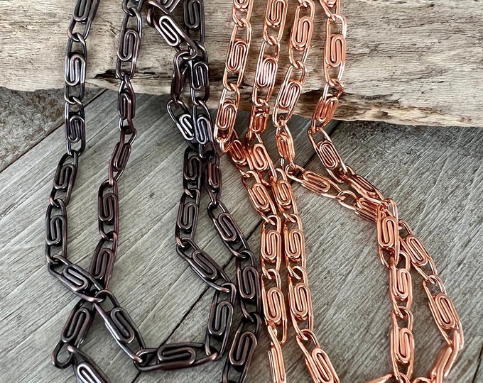 COPPER CABLE CHAIN, 4.25mm X 3.6mm Links, Pure Copper Bulk Chain, No ...