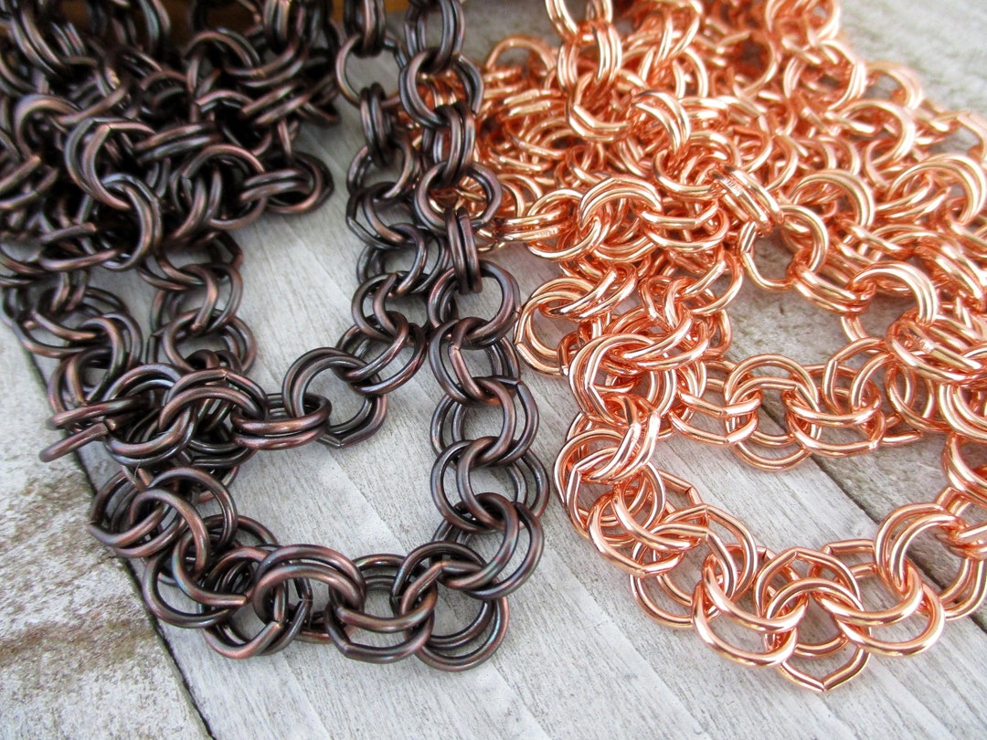 Copper Double Link Cable Chain, Bulk Chain No Clasp, 8.21mm Round Links ...