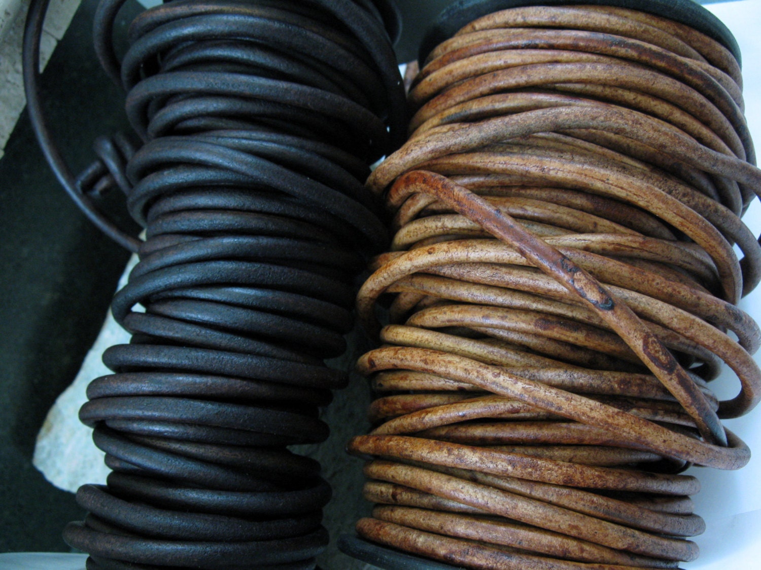 5mm Leather Cord 3 Feet Gun Metal Natural Black or Glossy - Etsy