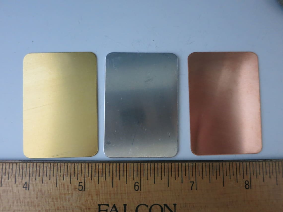 Rectangle Stamping Blanks 2 X 1 3/8 Brass | Etsy