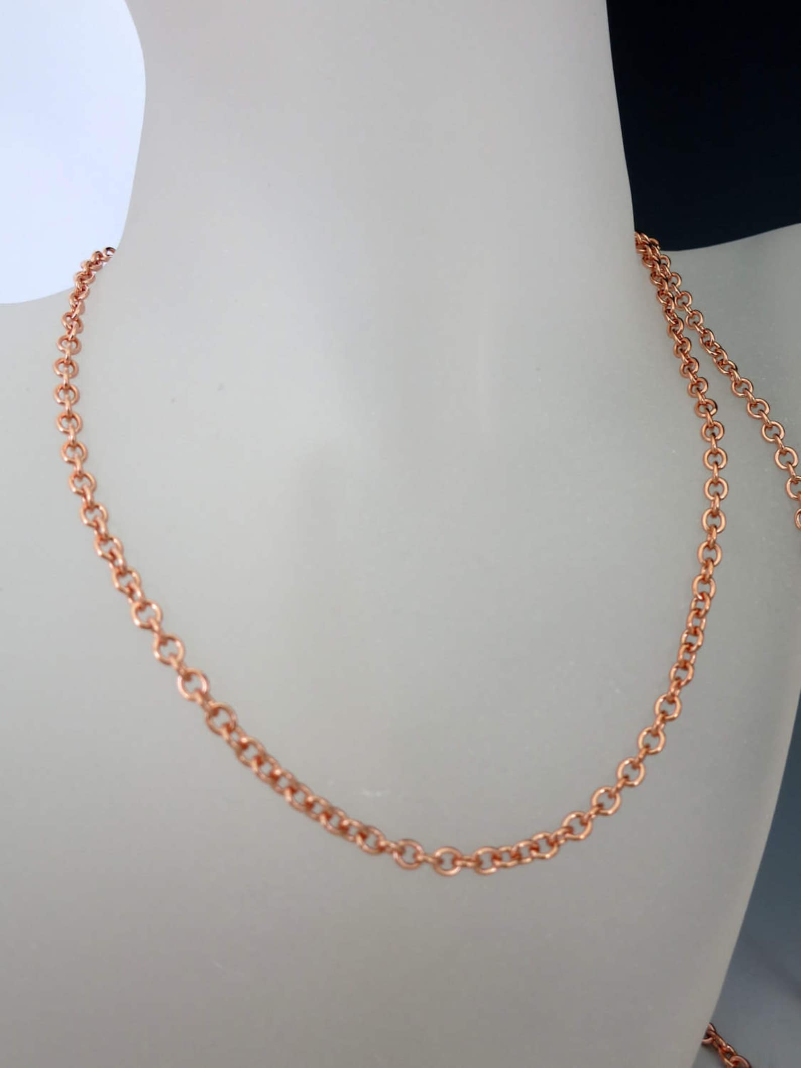 COPPER CABLE CHAIN, 4.25mm X 3.6mm Links, Pure Copper Bulk Chain, No ...