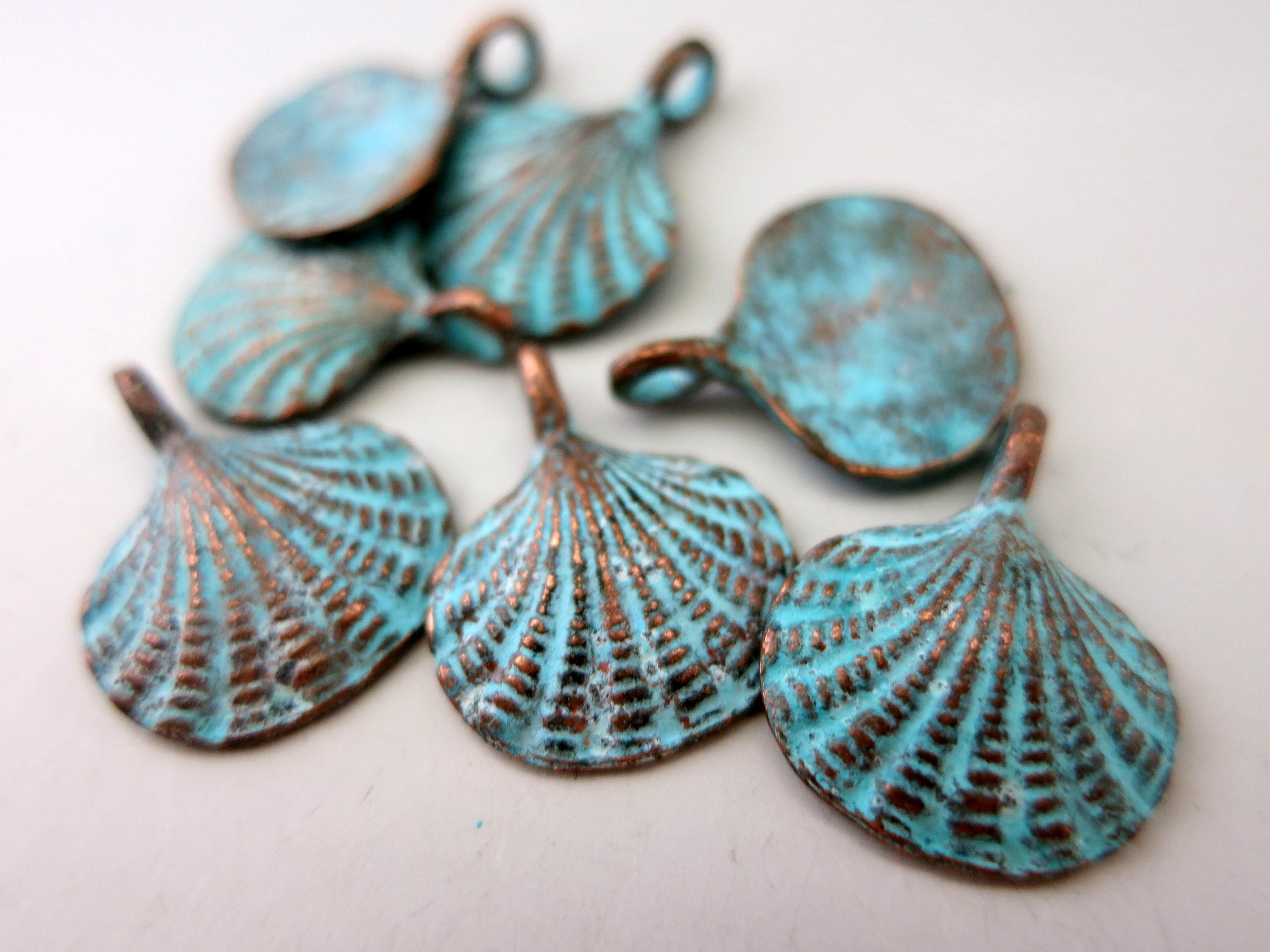 2 Scallop Shells Pendants With Bail 15mm Mykonos Castings - Etsy