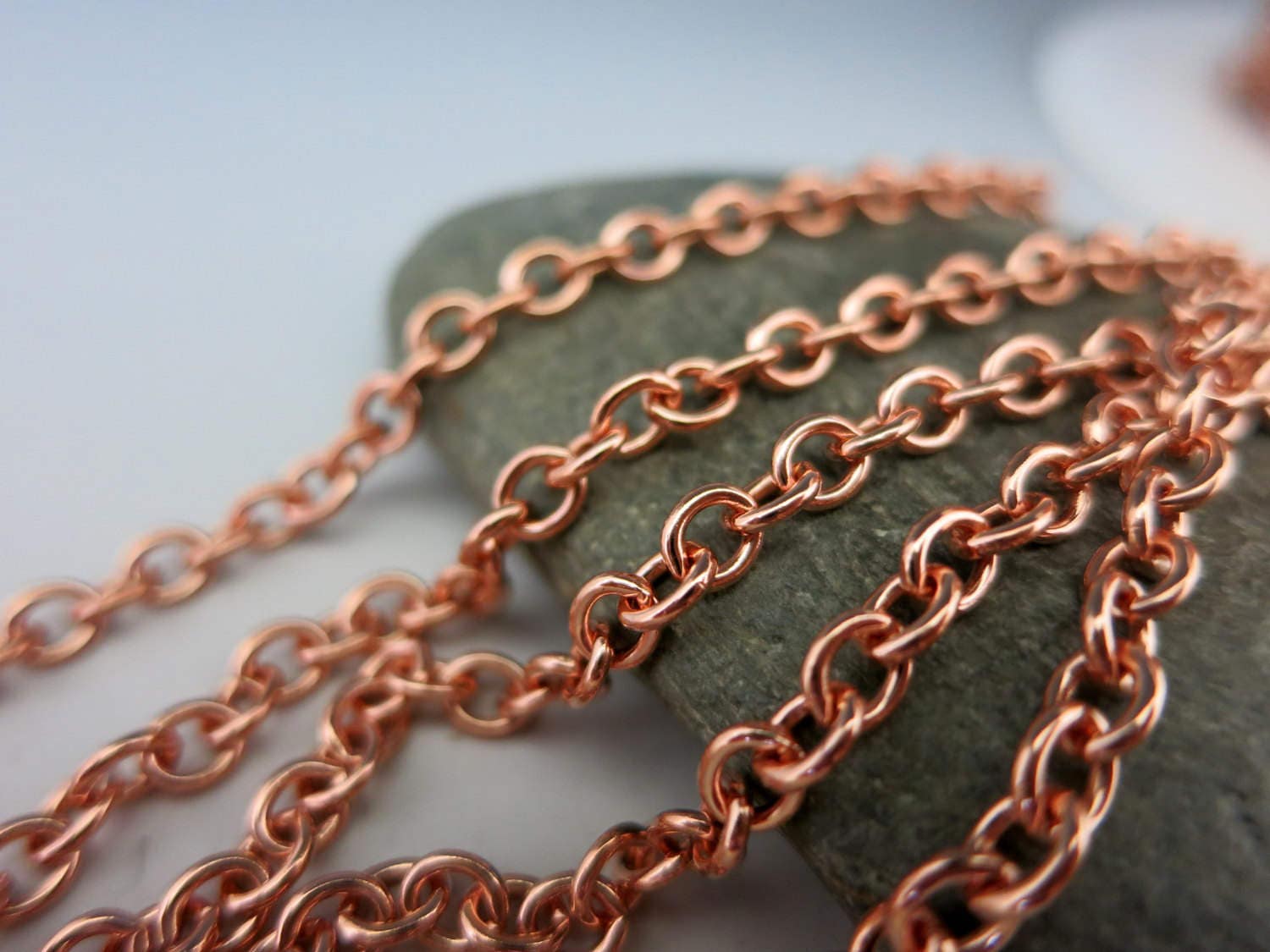 COPPER CABLE CHAIN 4.25mm X 3.6mm Links Pure Copper Bulk - Etsy
