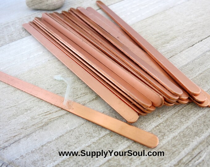 Copper Bracelet Blank, 1/4"x6", Metal Cuff Bracelet Blanks, Impressart ...