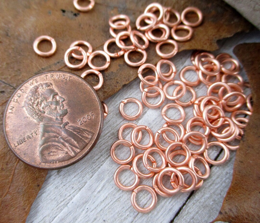 19G 5mm Copper JUMP RINGS, Pack of 100, Bright Copper, Solid Copper ...