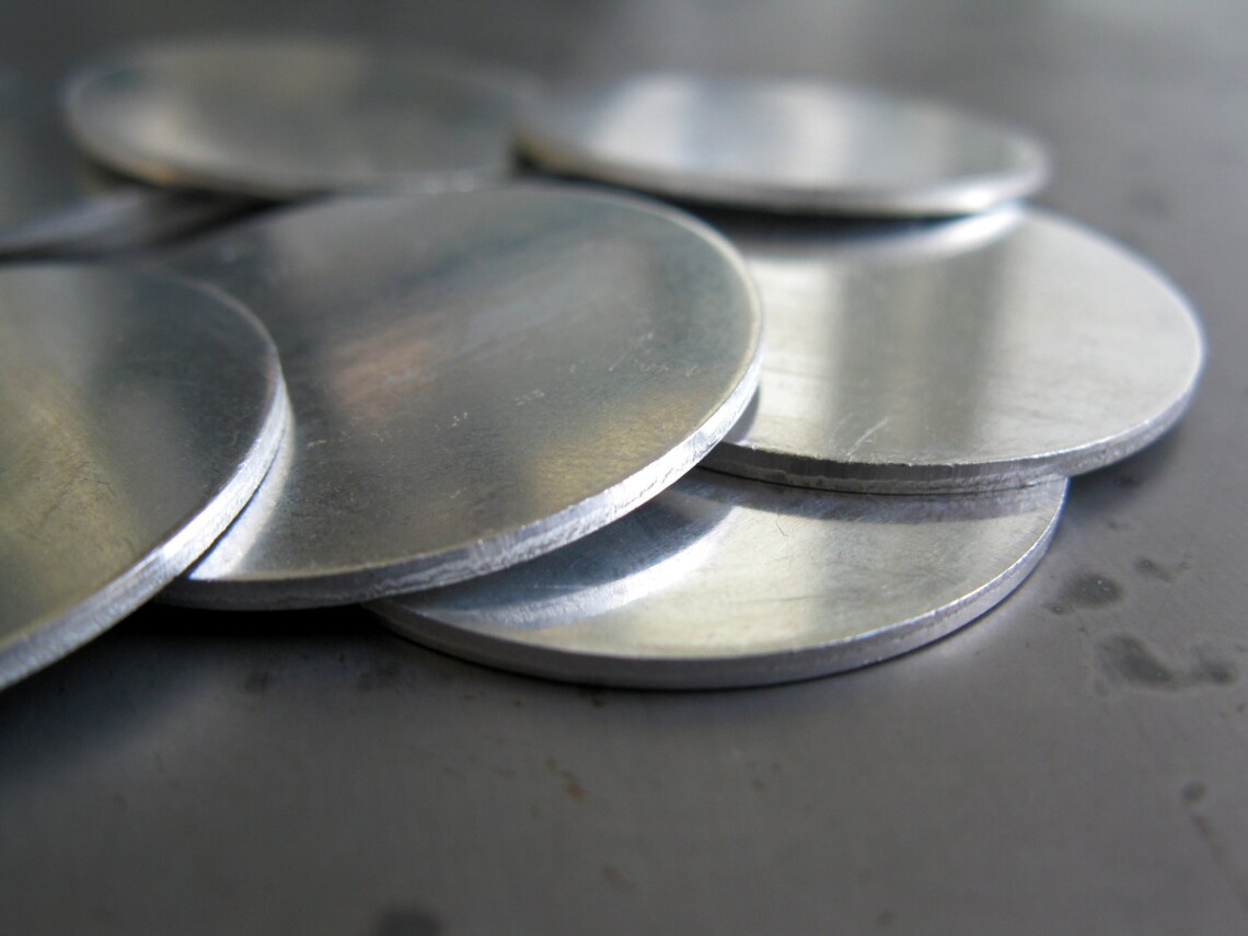 16G Aluminum Disc 1 1/4 Inch Diameter Premium Impressart | Etsy