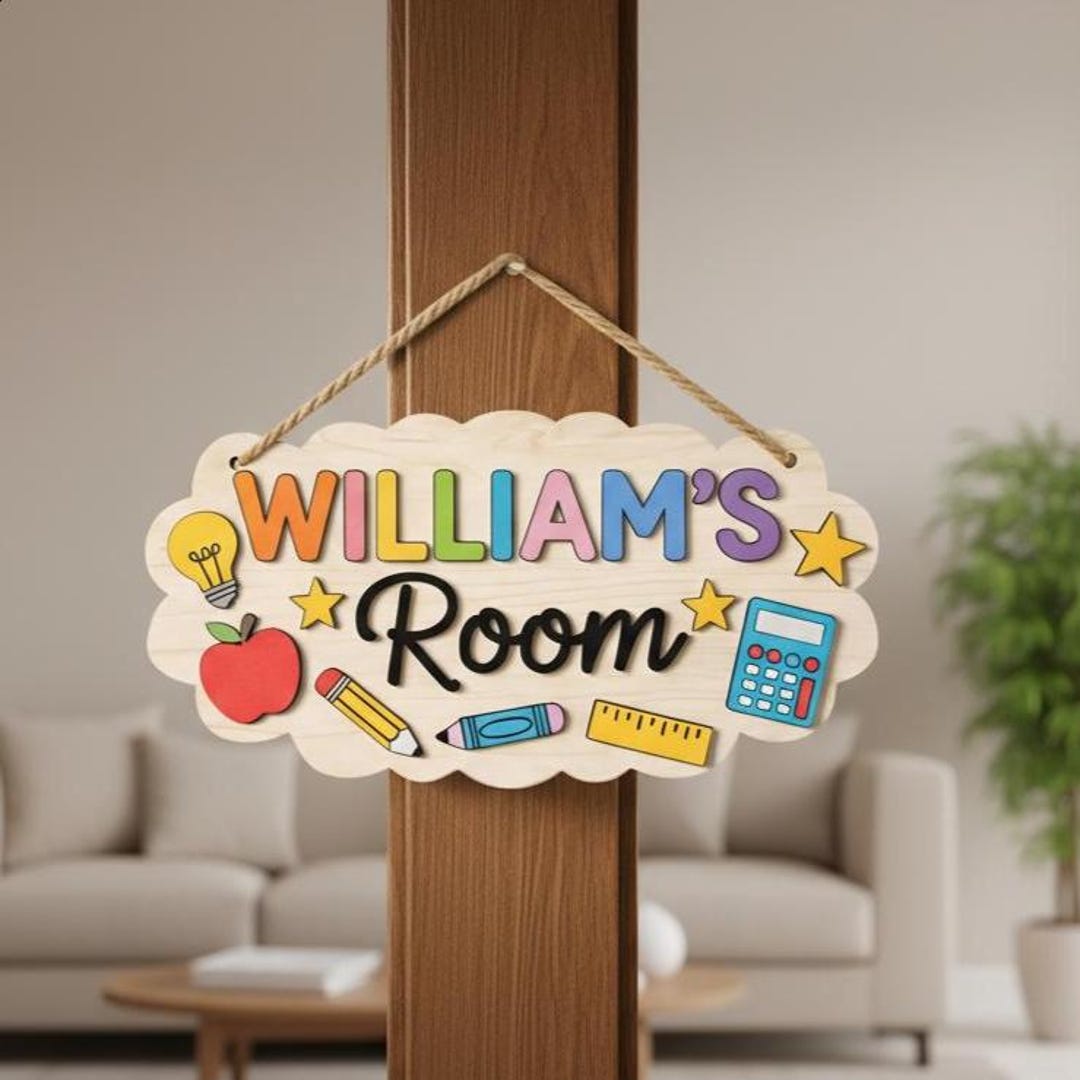 Personalized Kids Room Sign, Custom Room Decor, Room Wooden Sign ...