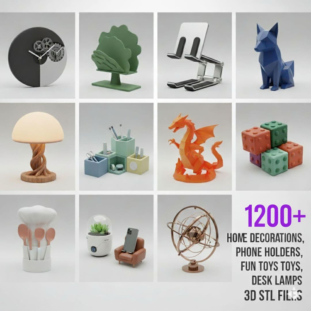 1200+ Functional STL Files, Home & Decor STL Bundle Home Decor, Gadgets ...