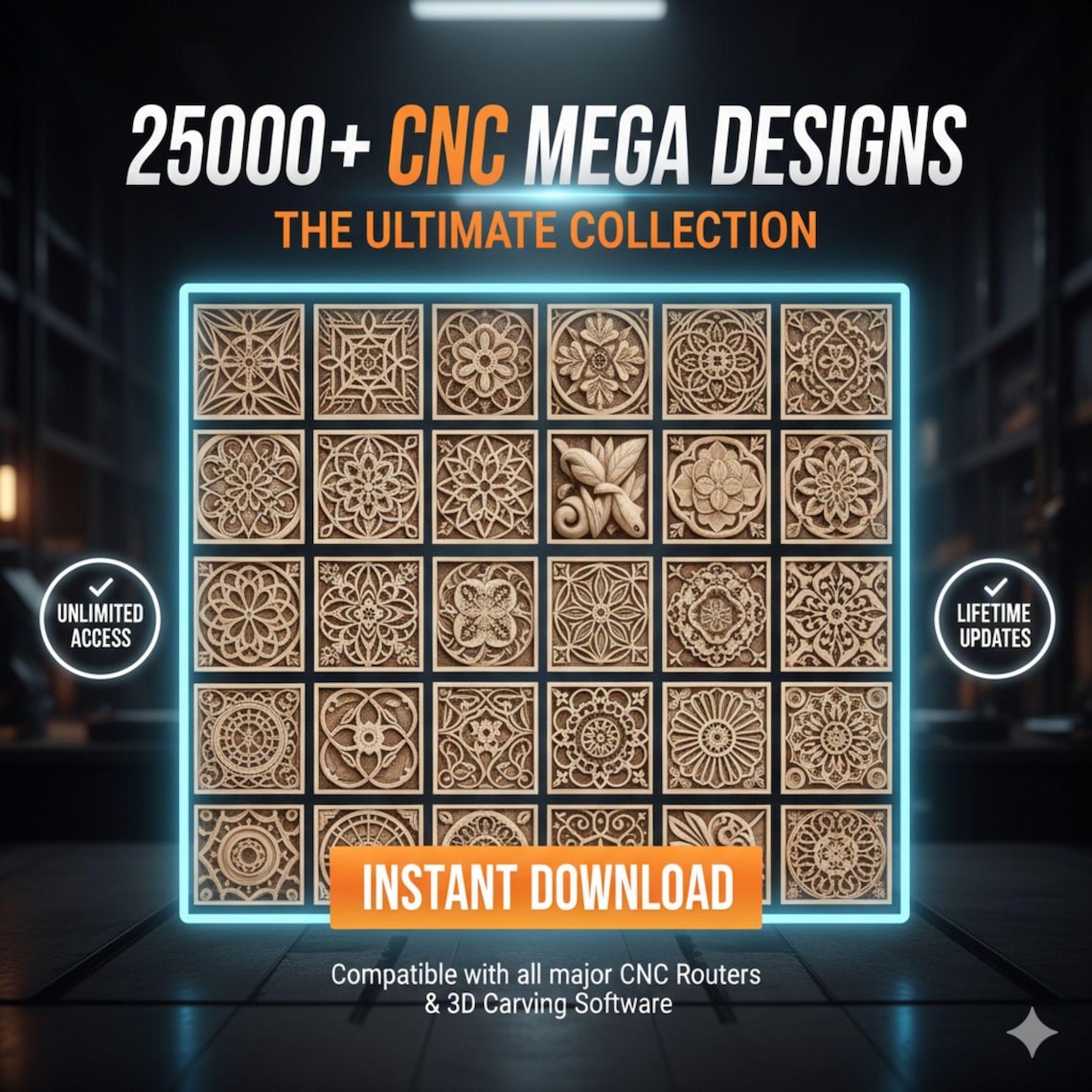 25000+ CNC MEGA Files Bundles Machines, STL File for 3D Cnc Router ...