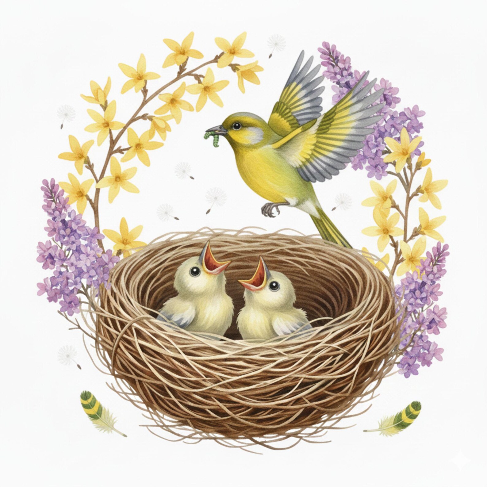 Vibrant Watercolor Bird Clipart Bundle Instant Download PNG for Decor ...