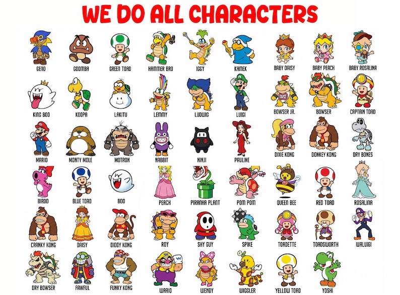 Super Mario Birthday Shirt Boy Girl Gamer Squad Tee, Mario Birthday ...