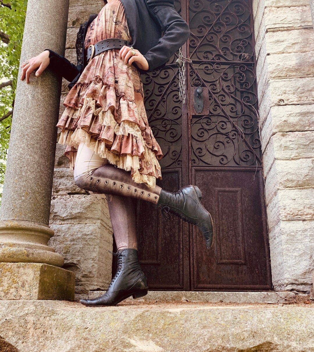 Spat Leggings Victorian Leggings - Sepia - SALOON - Leggings Vintage ...