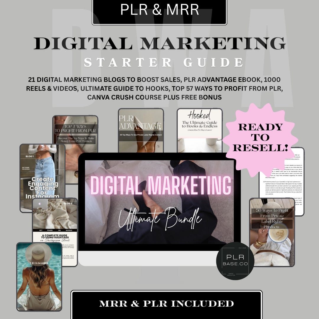 Digital Marketing Starter Guide, Master Resell Rights, Starter Kit ...